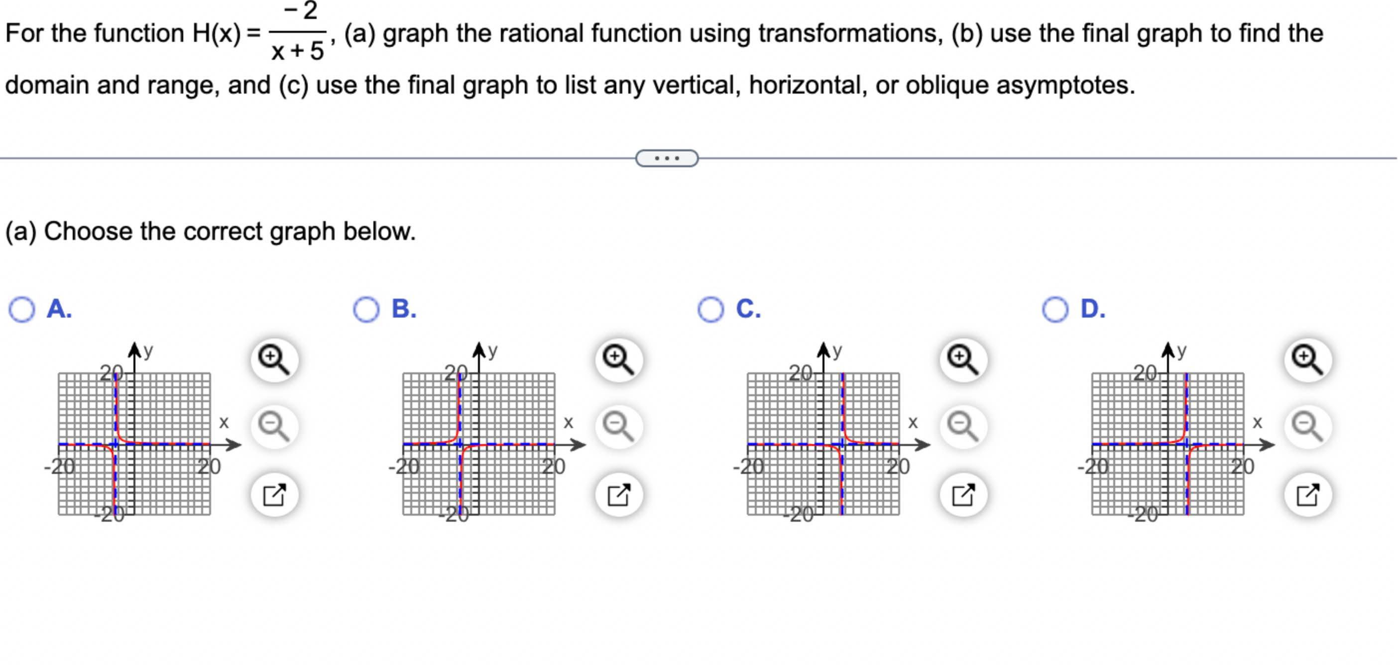 Solved For the function H(x)=-2x+5, (a) ﻿graph the rational | Chegg.com