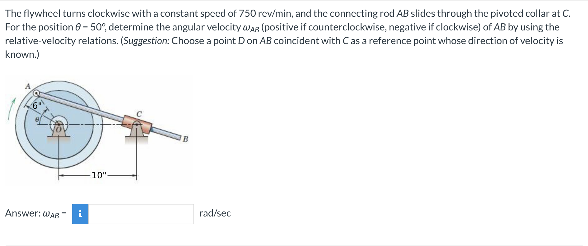 Solved The flywheel turns clockwise with a constant speed of | Chegg.com