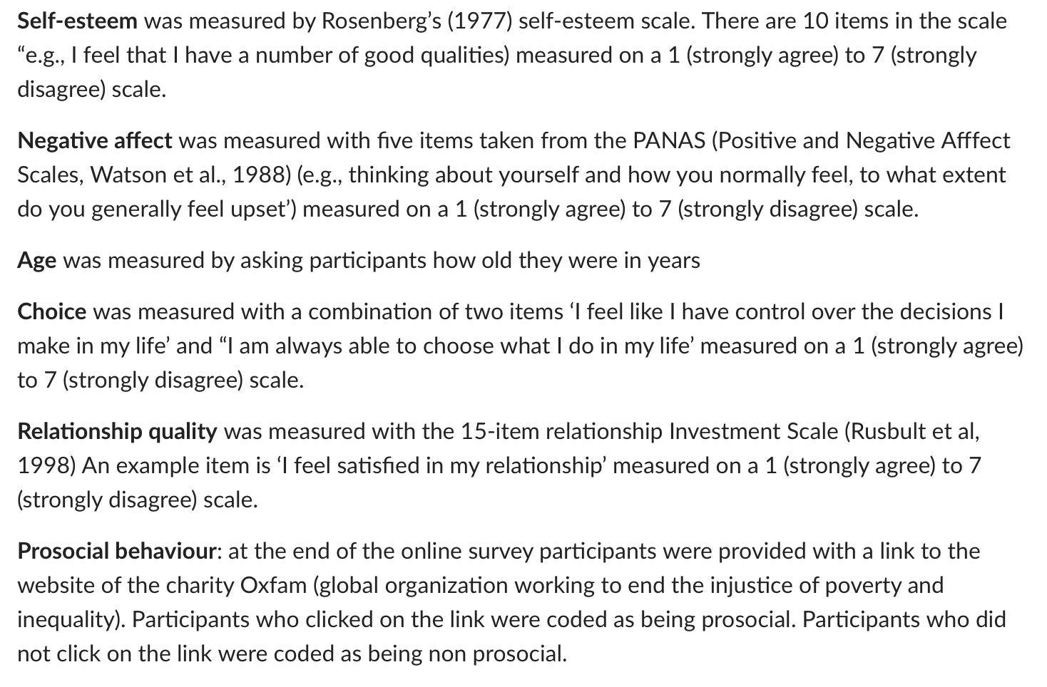 Solved Self-esteem was measured by Rosenberg's (1977) | Chegg.com