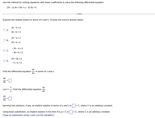 Solved Use the method for solving equations with linear | Chegg.com