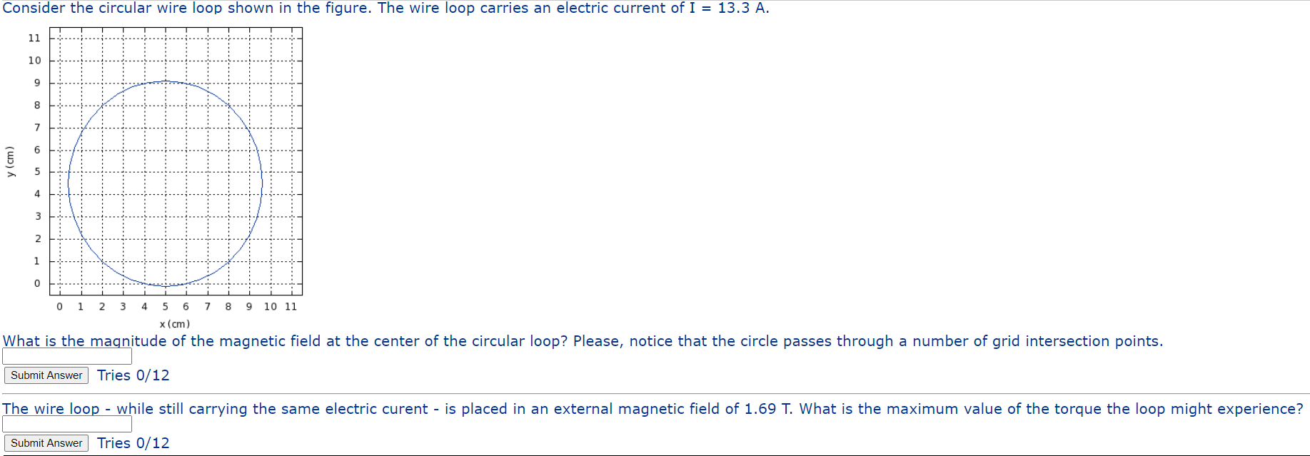 Solved Consider the circular wire loop shown in the figure. | Chegg.com