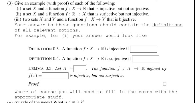 Solved (3) Give an example (with proof) of each of the | Chegg.com