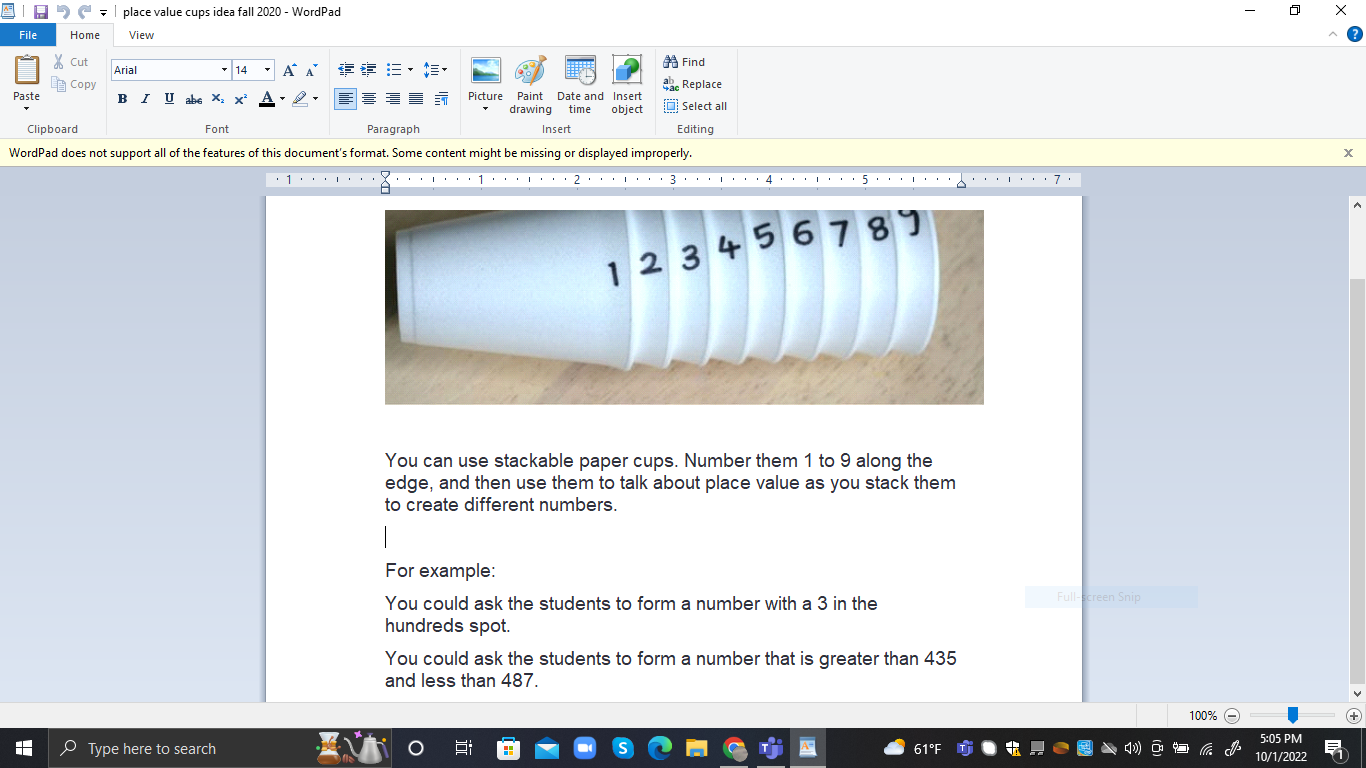 You can use stackable paper cups. Number them 1 to 9 | Chegg.com