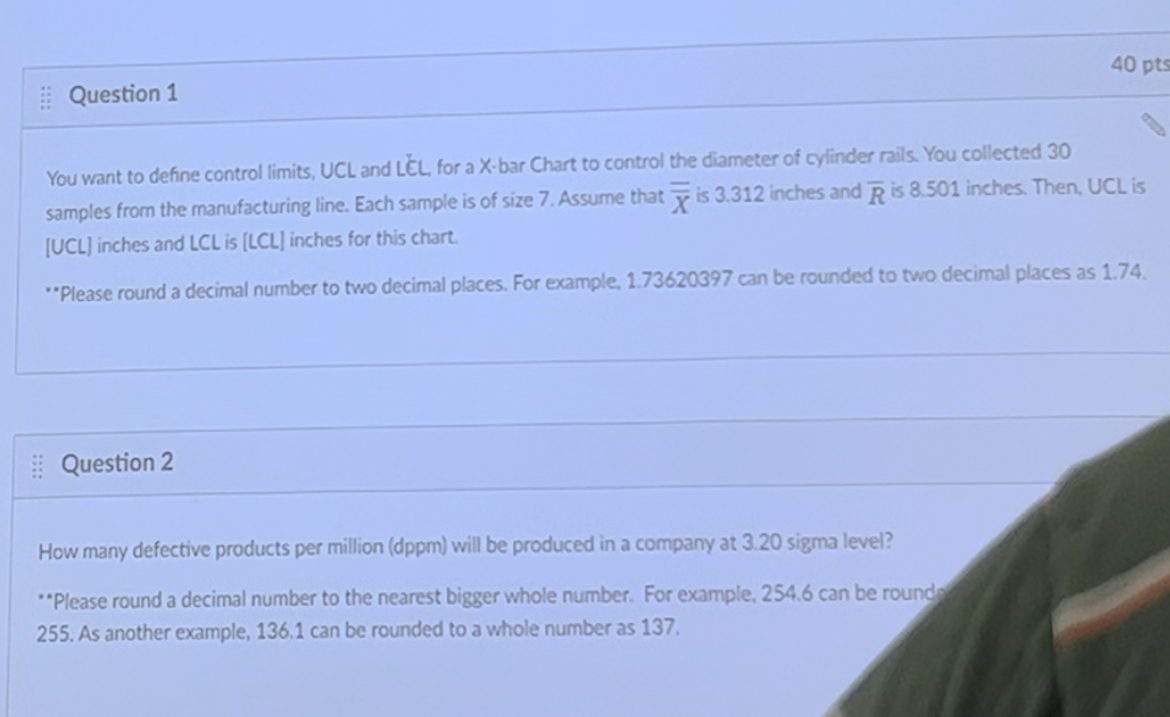 Solved You want to define control limits, UCL and LEL, for a | Chegg.com