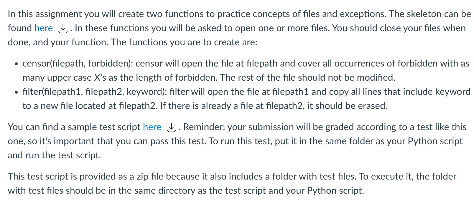 Solved In this assignment you will create two functions to | Chegg.com