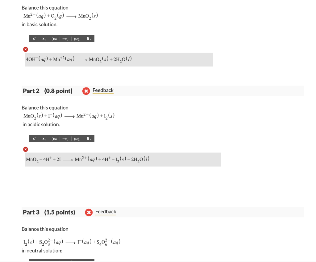 Solved Balance this equation Mn2+(aq)+O2(g) MnO2(s) in basic | Chegg.com