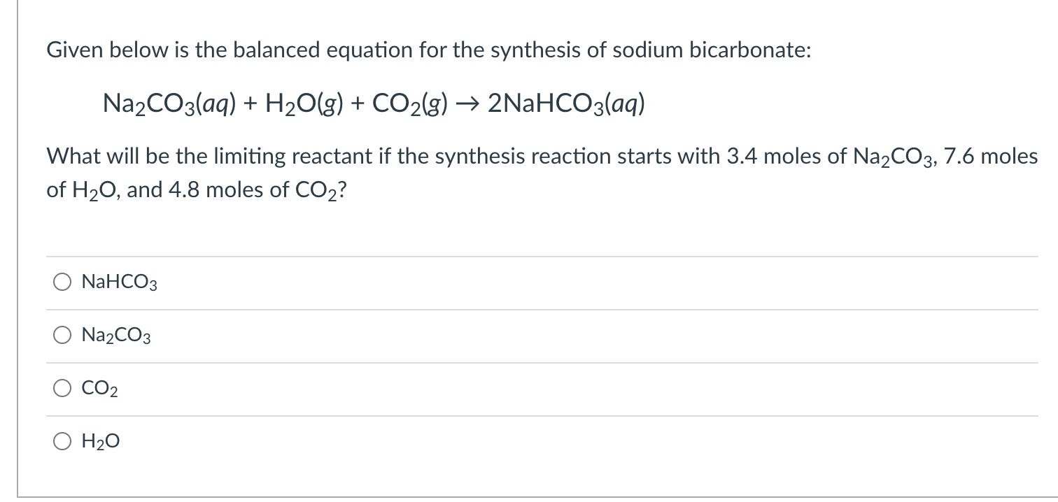 Solved Given below is the balanced equation for the | Chegg.com