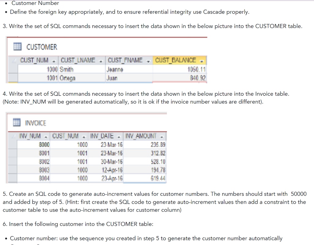 Solved 2. Data definition with SQL In this exercise, you | Chegg.com