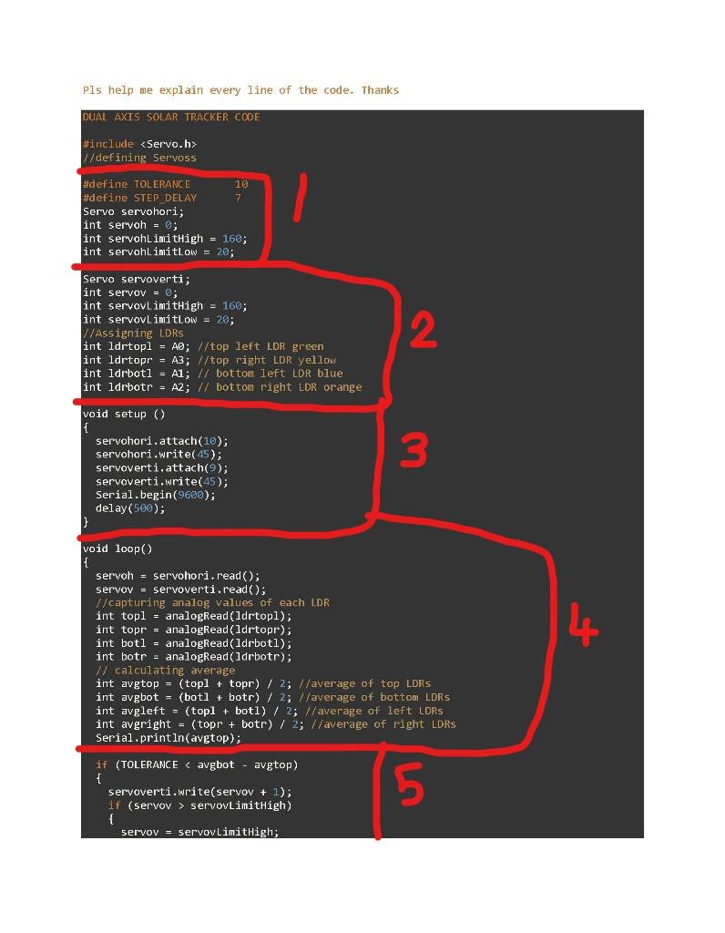 Solved For arduino dual axis solar tracker I need | Chegg.com