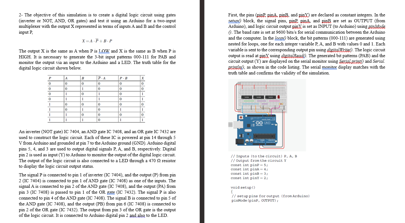 Solved //A=X+Y⋅Z // Inputs X:pin5,Y:pin4,Z:pin3 // Output | Chegg.com
