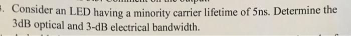Solved double heterojunction INGaAsP LED emitting at a peak | Chegg.com