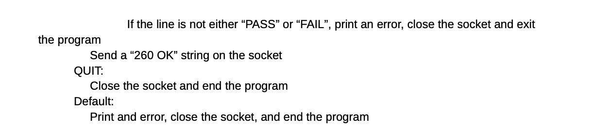 Solved Pseudo code for the server: Start the server with the | Chegg.com