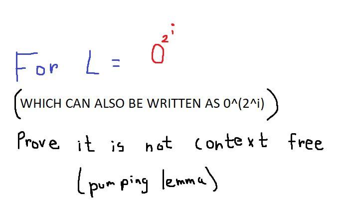 Solved 0 For L = (0^^ WHICH CAN ALSO BE WRITTEN AS O^(2^i) | Chegg.com