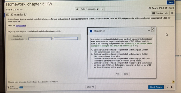 Solved Save Homework Chapter 3 Hw Score 0 Of 40 Pts E3 23