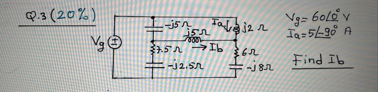 Solved Vg=60∠0∘VIa=5L−90∘A Find Il | Chegg.com