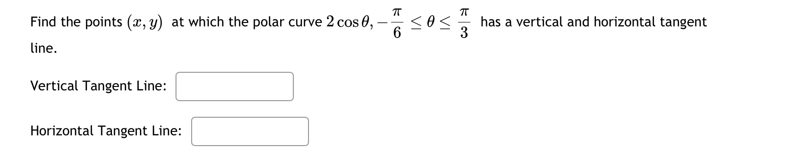 Solved Find the points (x,y) ﻿at which the polar curve | Chegg.com