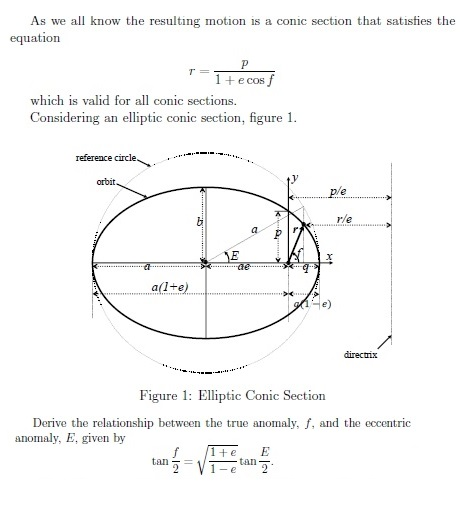 Solved As we all know the resulting motion is a conic | Chegg.com