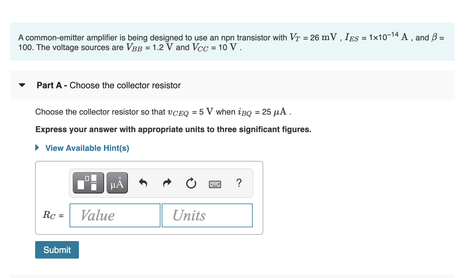 Solved Learning Goal: To use load-line analysis to analyze a | Chegg.com