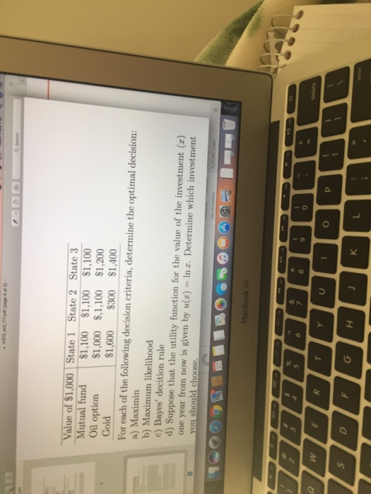 Solved (16 pta) You have $1,000 to invest. All the money | Chegg.com