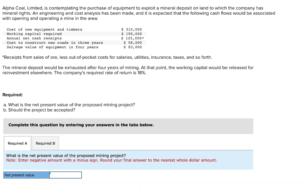 Alpha Coal, Limited, is contemplating the purchase of | Chegg.com