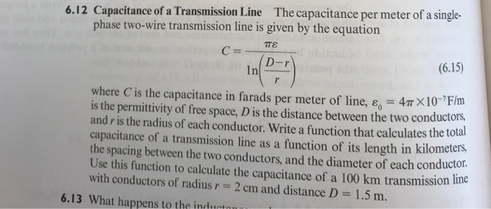 Solved 6.12 Capacitance of a Transmission Line The | Chegg.com