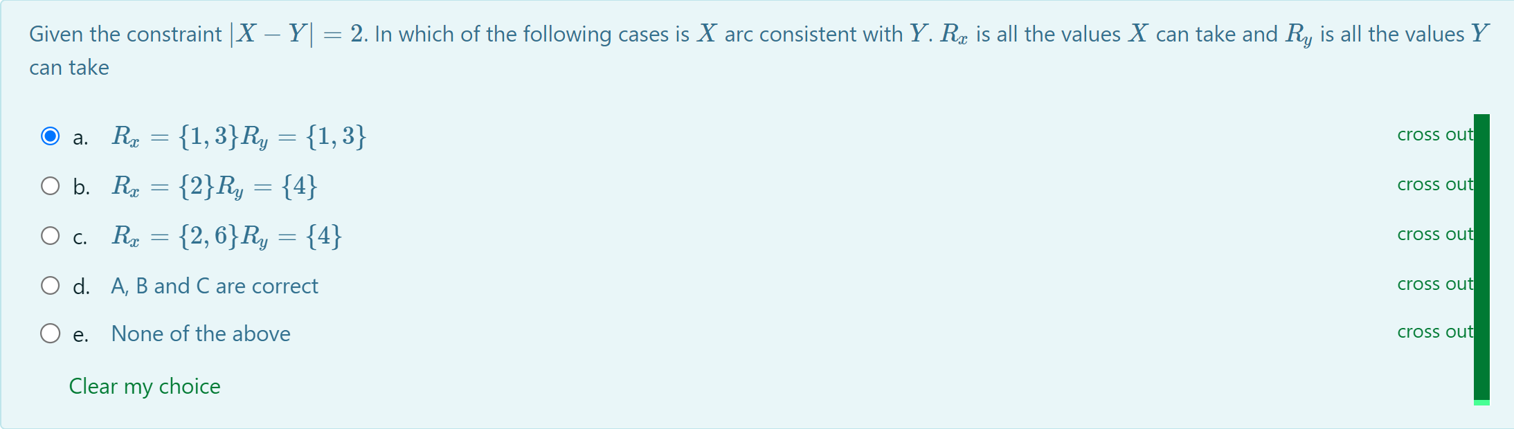 Solved Given the constraint ∣X−Y∣=2. In which of the | Chegg.com