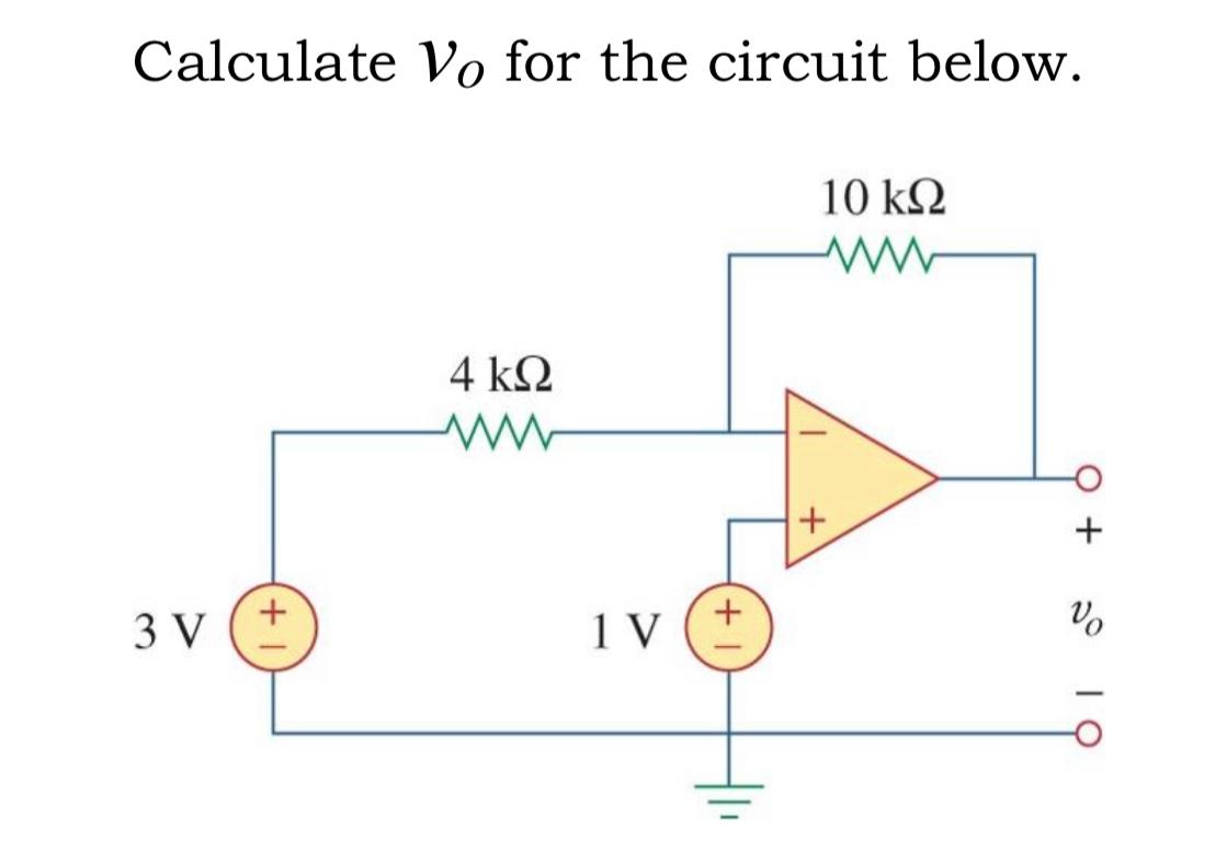 Solved Calculate VO for the circuit below. | Chegg.com