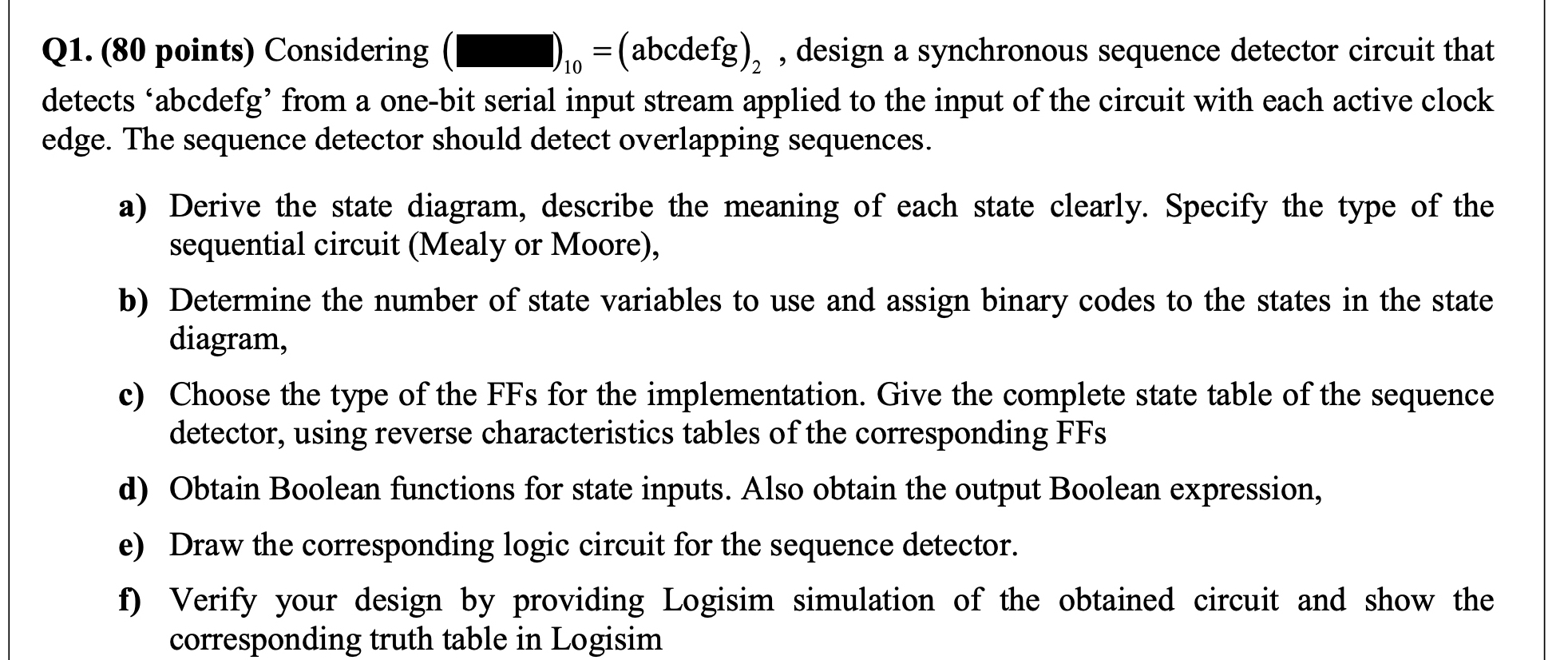 Solved Q1. (80 ﻿points) ﻿Considering , ﻿design a synchronous | Chegg.com