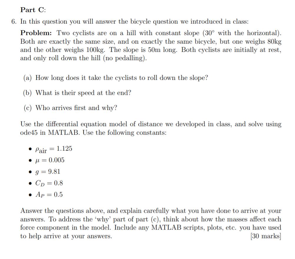 Solved Part C: 6. In this question you will answer the | Chegg.com