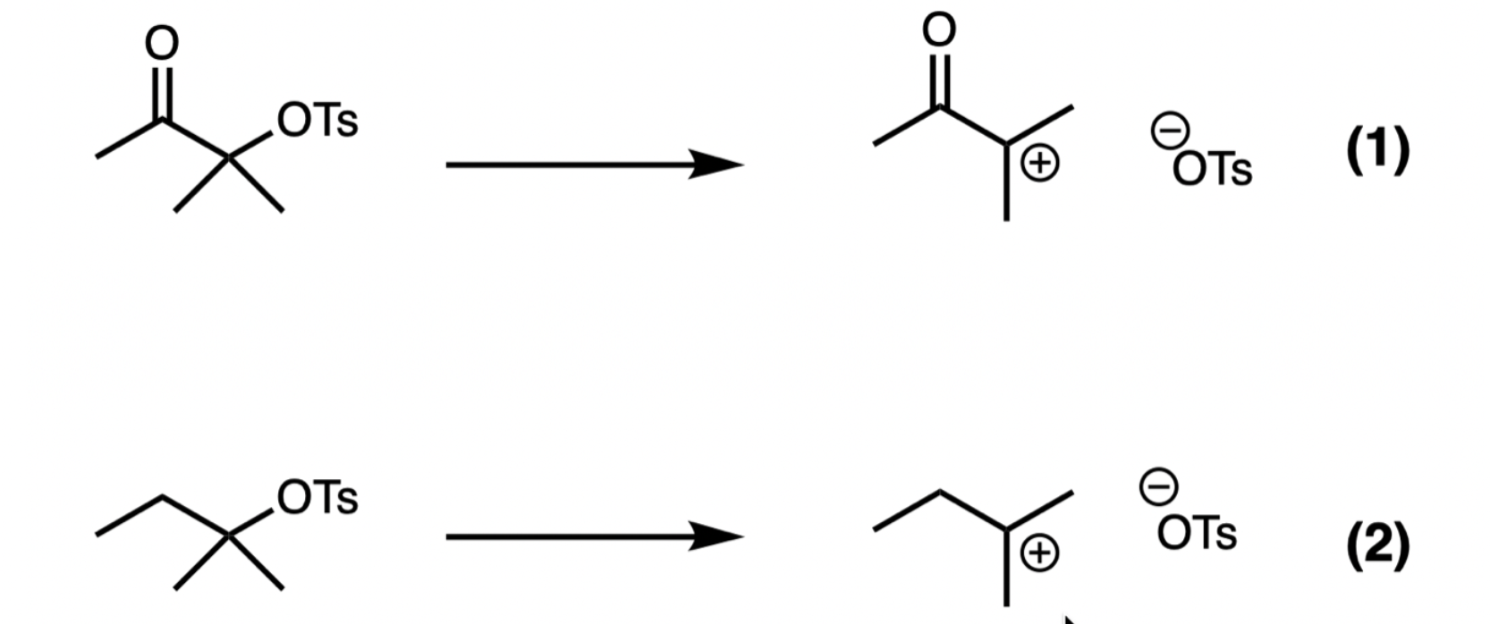 1. Of the two unimolecular reactions shown, decide | Chegg.com