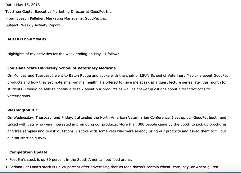 Solved Informational reports provide summaries and describe | Chegg.com