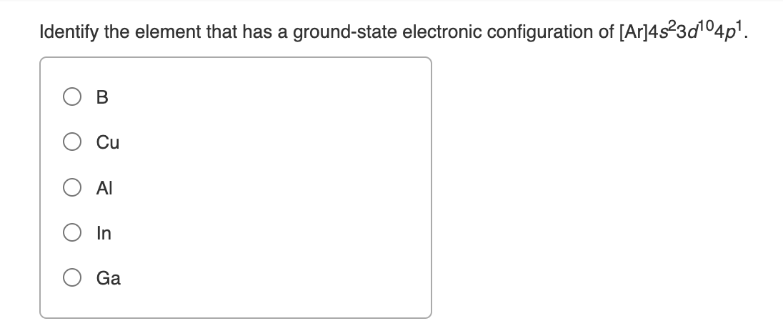 Solved Identify the element that has a ground-state | Chegg.com