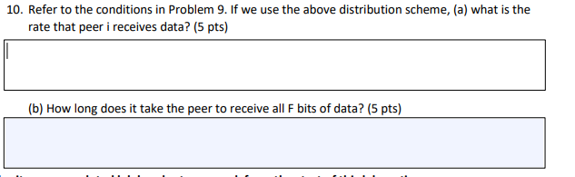9. Consider distributing a file of size F bits to N | Chegg.com