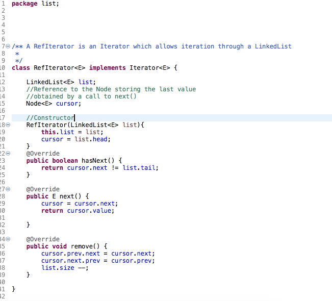 Include an add(E) method in your ListIterator | Chegg.com