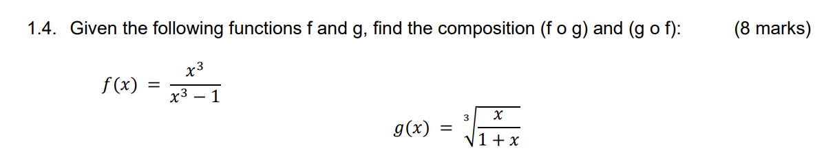 Solved 4. Given the following functions f and g, find the | Chegg.com Solved 4. Given the following functions f and g, find the | Chegg.com