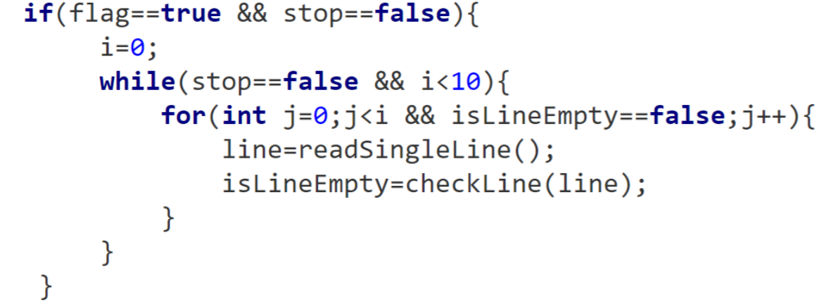 Solved if(flag==true && stop==false) { i=0; | Chegg.com