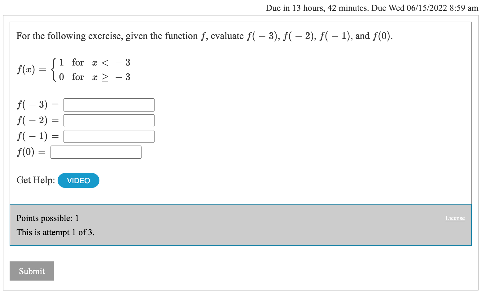 Solved For the following exercise, given the function ƒ, | Chegg.com