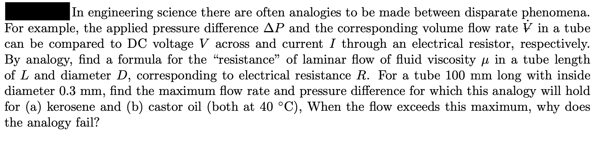 Solved In engineering science there are often analogies to | Chegg.com