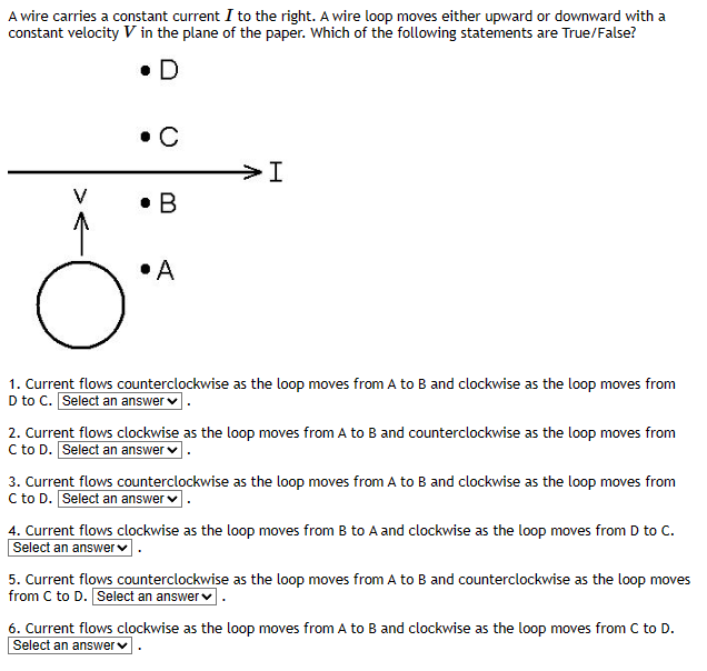 Solved A wire carries a constant current I to the right. A | Chegg.com