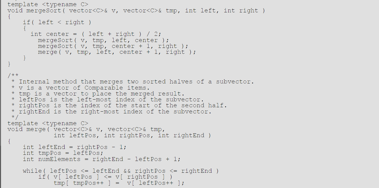 Solved Lab Exercise Implement the merge sort in a file | Chegg.com