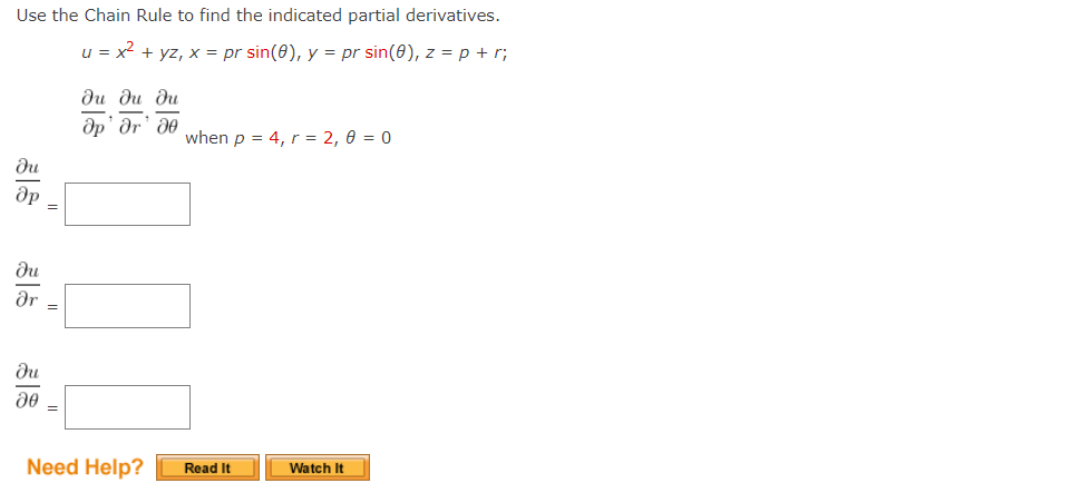 Solved Use the Chain Rule to find the indicated partial | Chegg.com