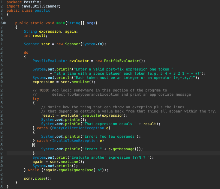 Solved Enhanced Postfix Evaluator Problem Description: In | Chegg.com