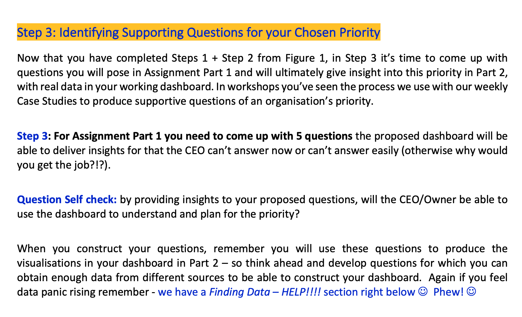 Steps 1 + 2: Choosing an Organisation + a Priority | Chegg.com