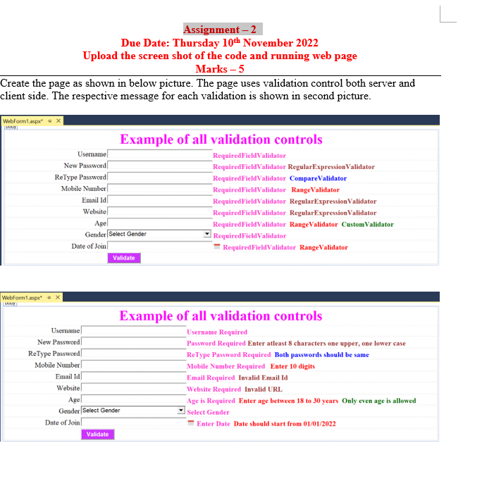 Solved Due Date: Thursday 10th November 2022 Upload the | Chegg.com