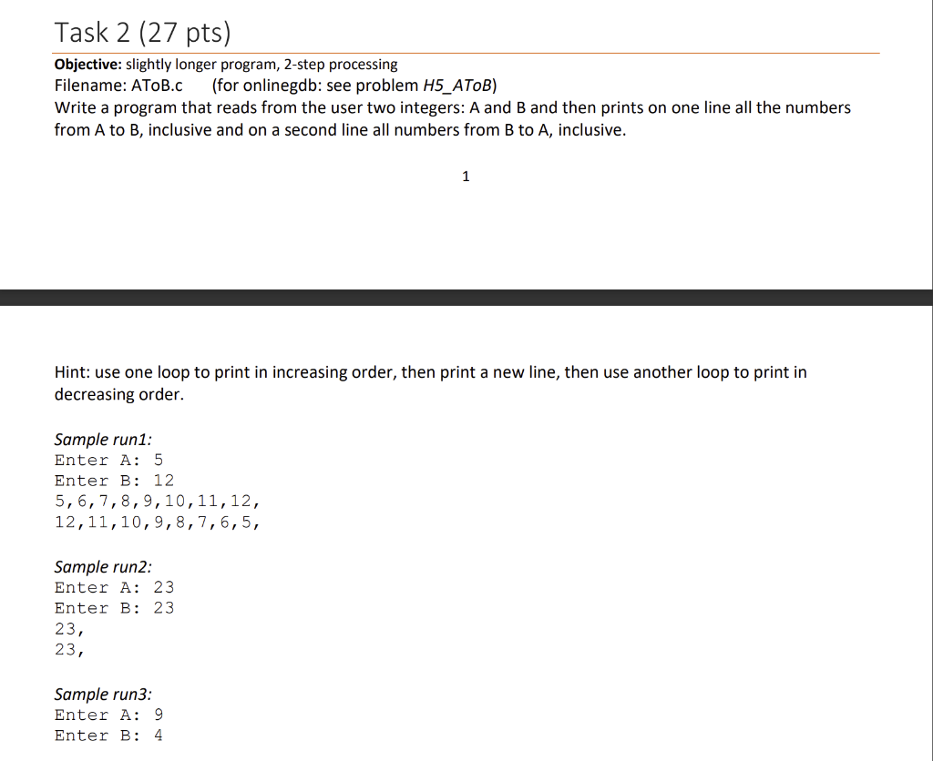 Solved Objective: slightly longer program, 2-step processing | Chegg.com