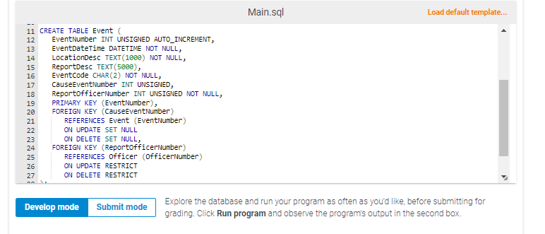 Solved PLEASE HELP! The SQL below creates the Officer and | Chegg.com