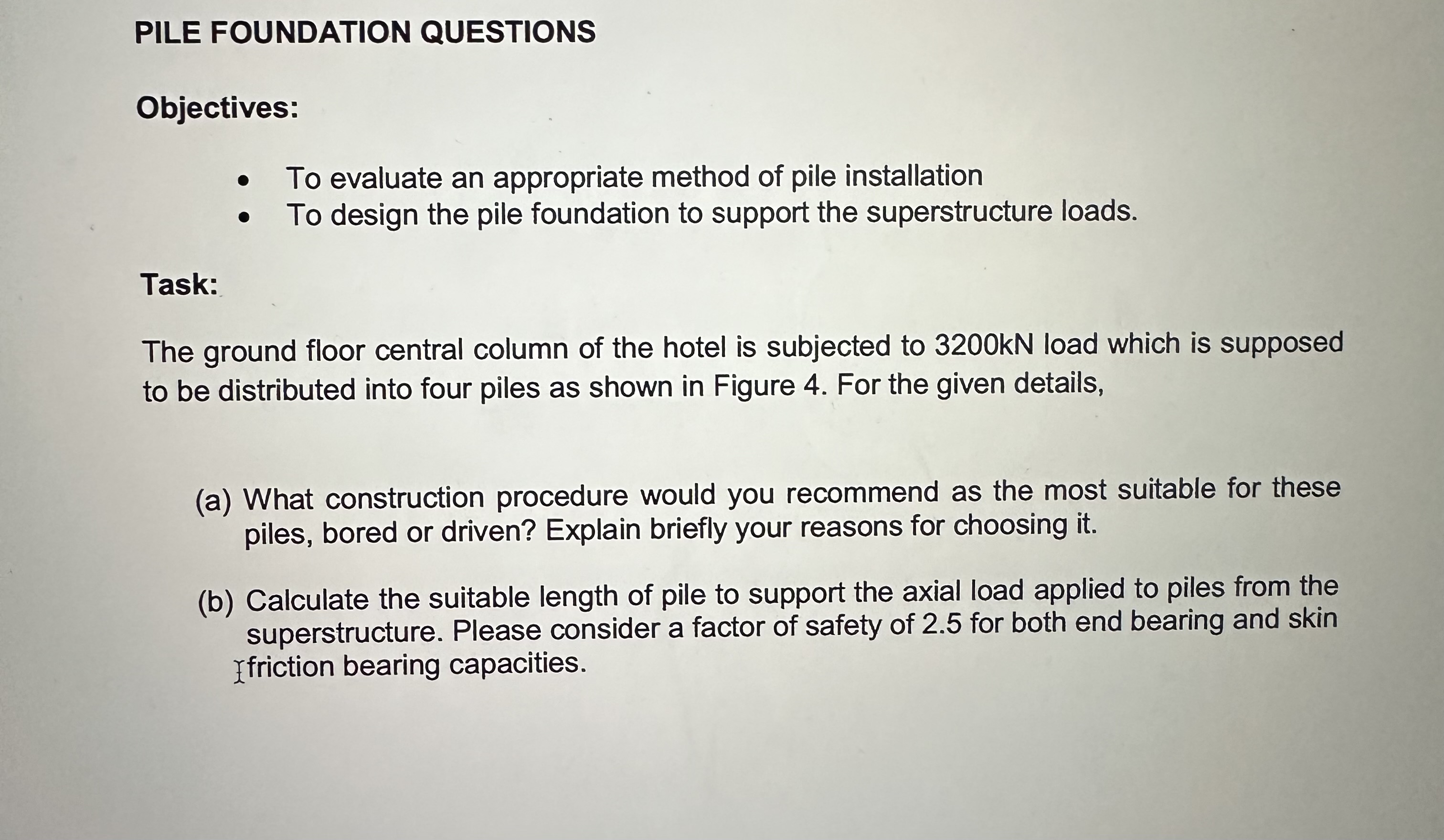 Solved Objectives: - To evaluate an appropriate method of | Chegg.com