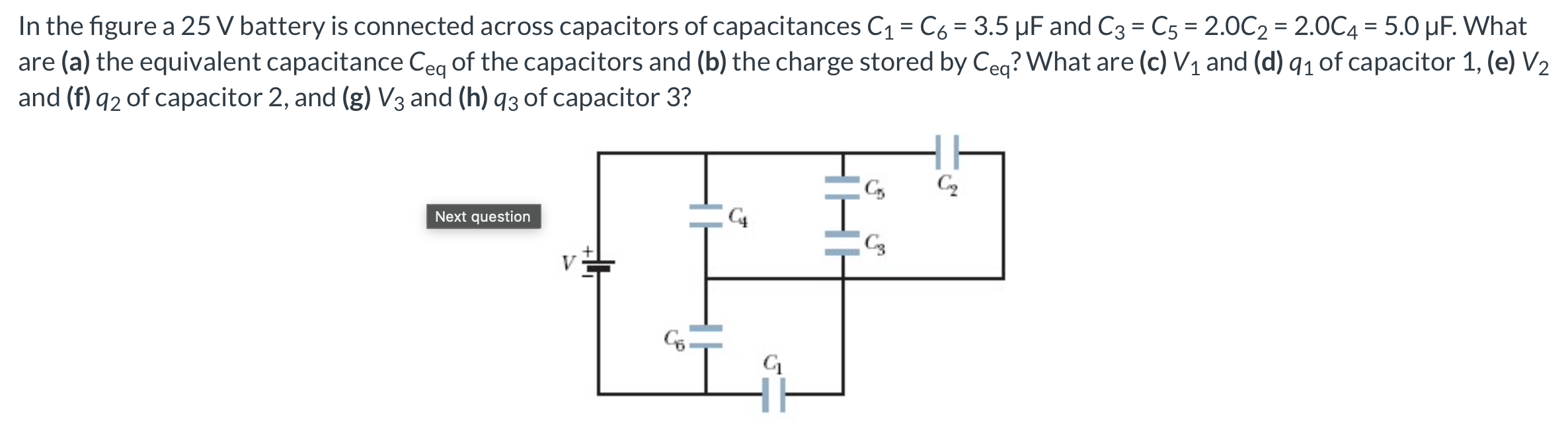 Solved In the figure a 25 V battery is connected across | Chegg.com