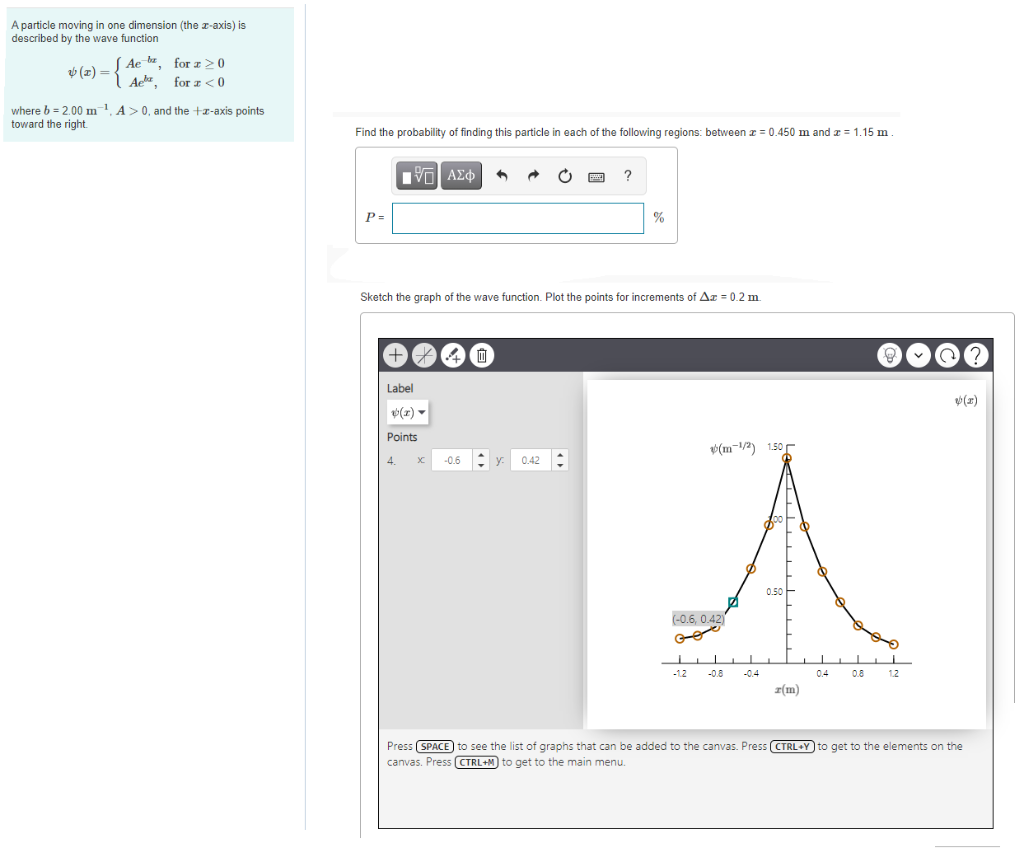 Solved A particle moving in one dimension (the x-axis) is | Chegg.com