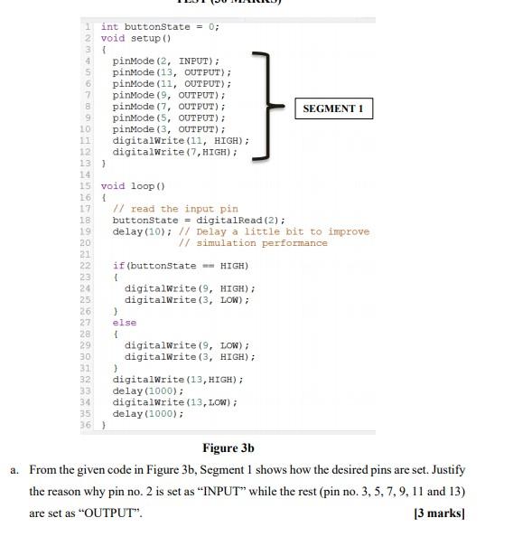 Solved Question 3 Figure 3a shows the Arduino board that | Chegg.com
